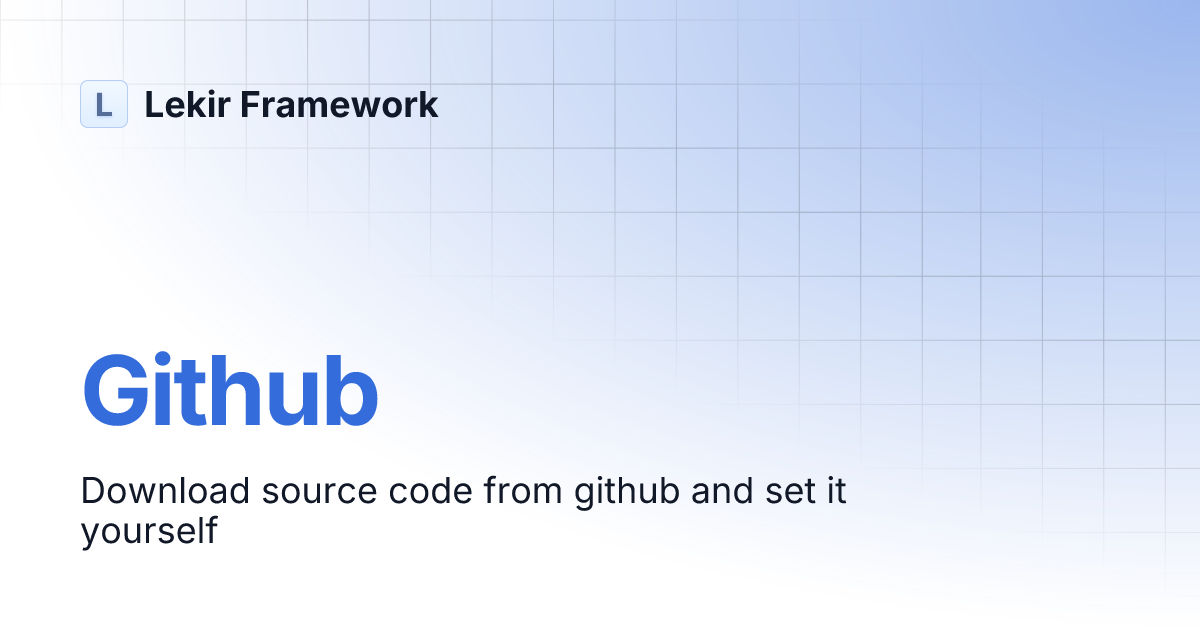 Github | Lekir Framework